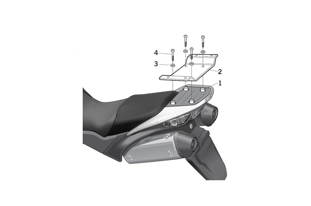 Support Top Case Shad pour Varadero 1000 (07-13) - Street Moto Piece