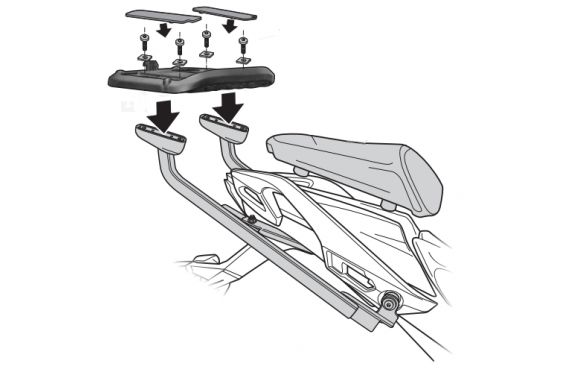 Support top case (universel), Fixation top case moto | Street Moto Pièce