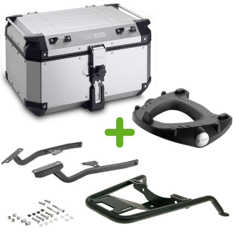 Pack Givi Monokey Trekker Top Case + Support pour BMW R 1200 GS Adventure (06-13)