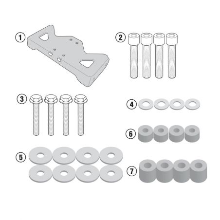 Kit Givi 1152KIT Rapid Release Conversion Démontage Rapide