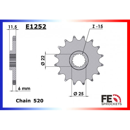 Kit Chaine Moto FE pour CF Moto 800 MT (22-24)