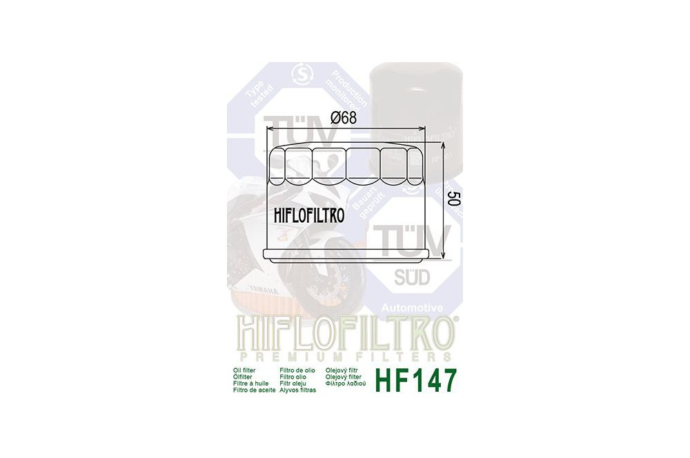 Filtre à huile Moto HF147 - Street Moto Piece