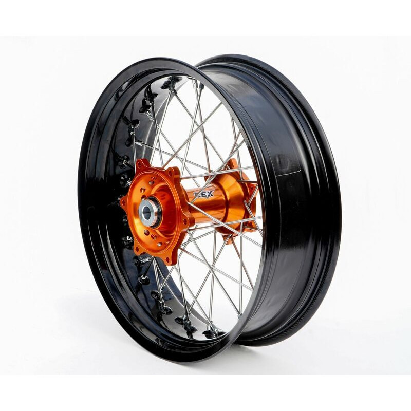 Roue Arrière Complète Moyeu Orange RFX Race SM 17x5,00 pour KTM 500 EXC ...