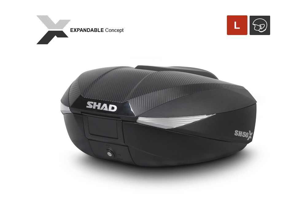 Top Case Moto Shad SH58X Expandable Carbone - Street Moto Piece