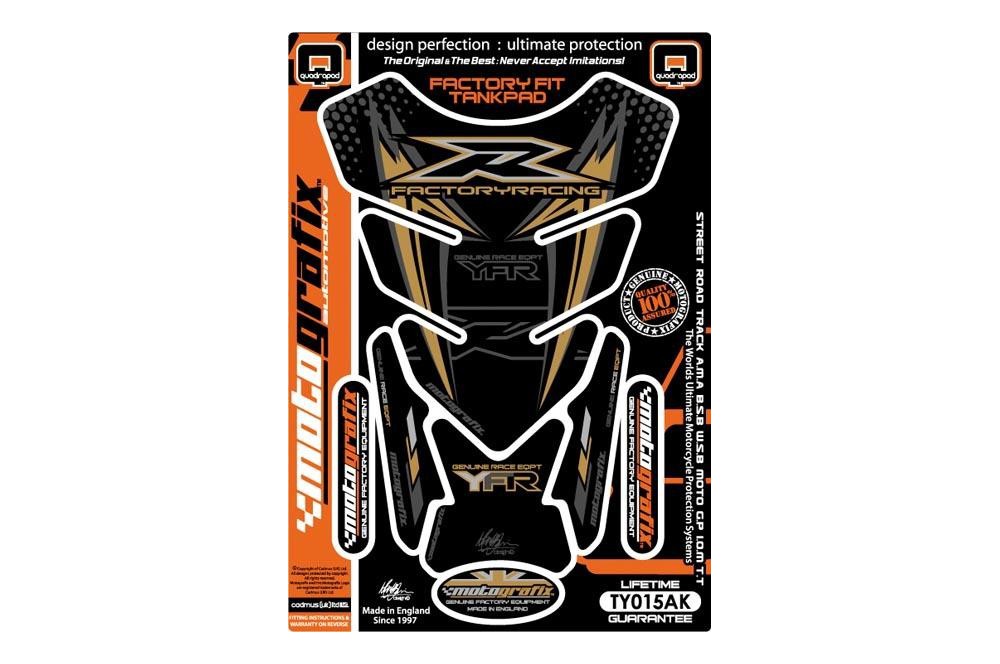 Protection de Réservoir Moto Universel Or - Noir pour Yamaha - Street ...
